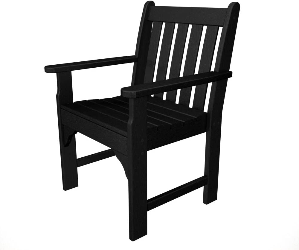 POLYWOOD Vineyard Arm Chair, Black