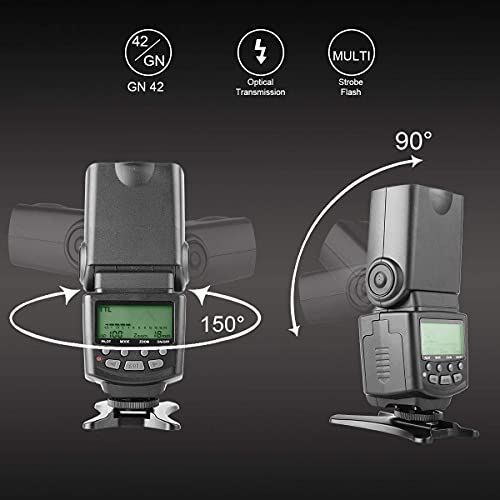 Meike MK430 TTL Flash Speedlite Compatible with Nikon D7100 D5300 D5200 D3500 D3100 D600 D800 D3200 D90 D80 D300 D7500 D780,etc
