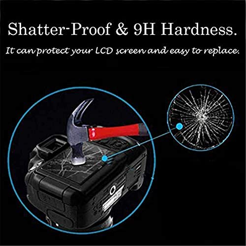 PCTC Screen Protector for EOS R5 Top Appliable for Canon R5 / R5 C Full-Frame Mirrorless Camera (2+2Pack), 0.3mm 9H Hardness Tempered Glass Screen Cover, 2* Hot Shoe Cap Cover (Ladybug & Bee)
