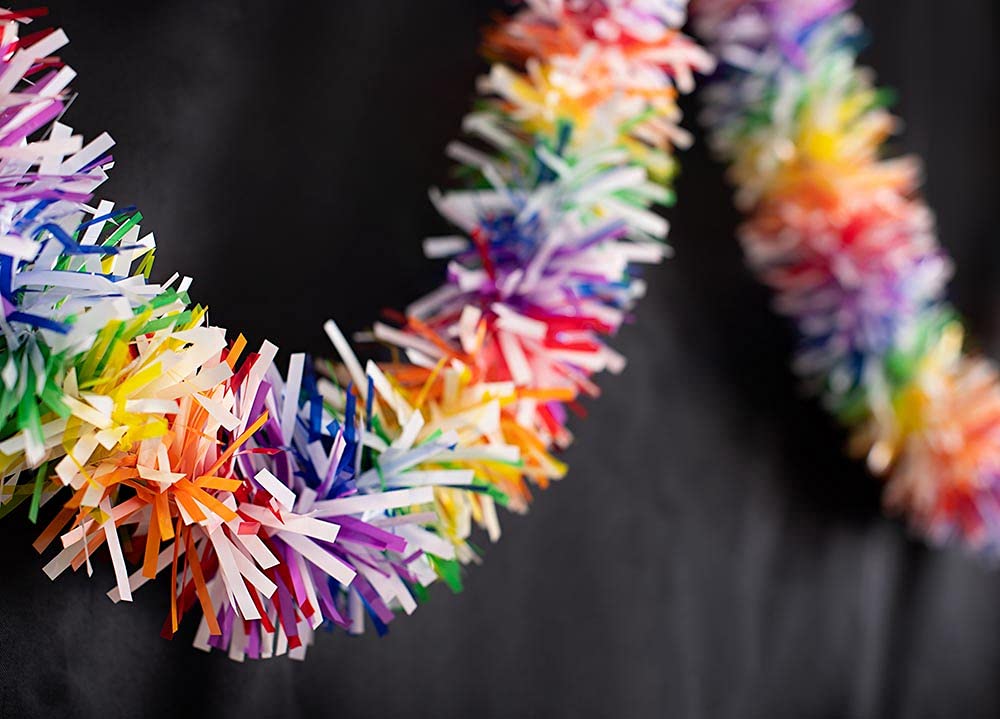 TCDesignerProducts Metallic Rainbow Twist Garland - 4 Inches x 25 Feet Long