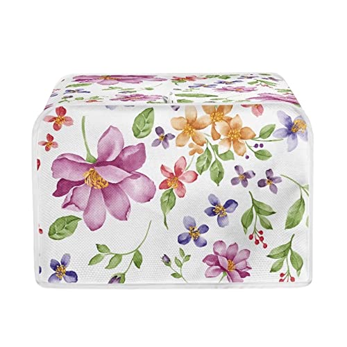 Gomyblomy Flowers 4 Slice Toaster Appliance Cover Bread Toaster Cover Bakeware Protector, Kitchenware