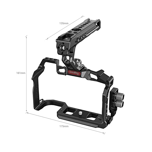 SmallRig R5/R6/R5 C Cage Kit for Canon R5/R6/R5 C, Camera Handheld Kit with Top Handle and Cable Clamp - 3830