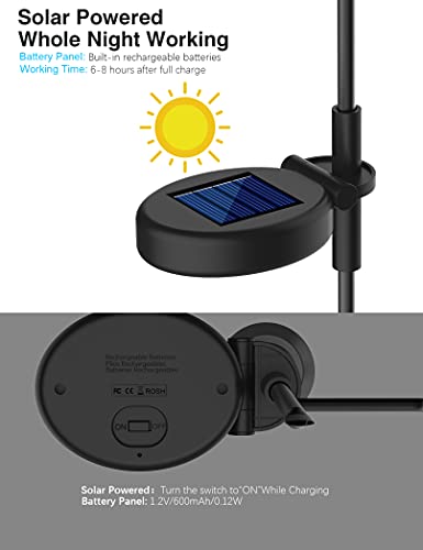 Aiscool Solar Lights Outdoor Butterfly Lights Garden Decorative Solar Stake Lights with Butterflies Decor Powered Waterproof for Garden Yard Pathway 2 Pack