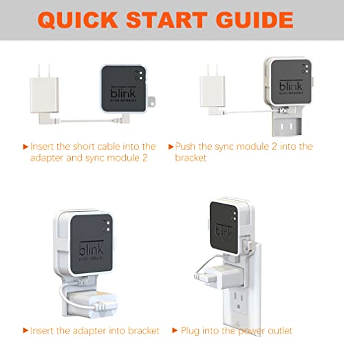 256GB Blink USB Flash Drive and Outlet Wall Mount for Blink Sync Module 2, Space Saving for Blink Outdoor Indoor Security Camera (Blink Sync Module 2 is NOT Included)
