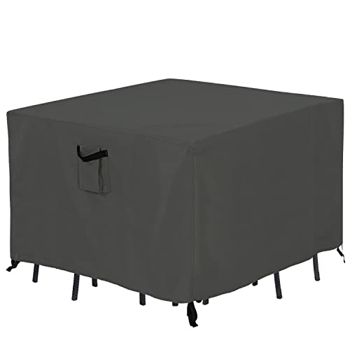 ABCCANOPY Waterproof Outdoor Patio Table Set Cover Lawn Patio Furniture Covers Heavy Duty UV Resistant Dust Proof Protective Covers, 60" Lx 60" Wx 23" H