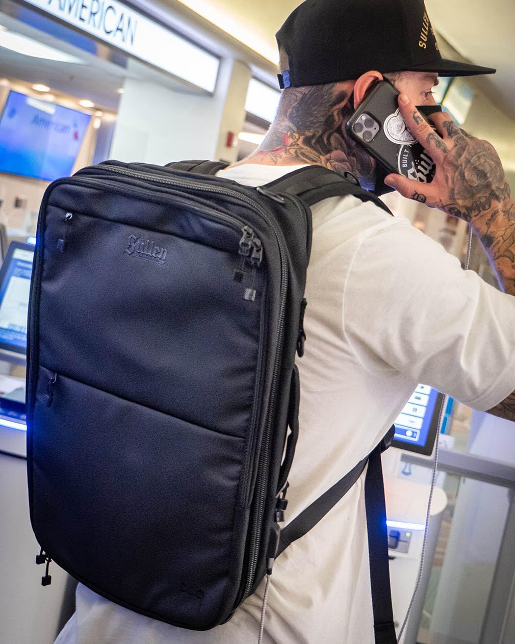 Sullen Blaq Paq Prime Tattoo Art Travel Lifestyle Backpack Bag - Black