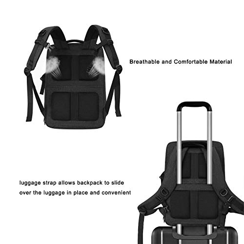 MOSISO Camera Backpack,DSLR/SLR/Mirrorless Photography Waterproof 17.3 inch Camera Bag Case with Front Hardshell&Laptop Compartment&Tripod Holder&Rain Cover Compatible with Canon/Nikon/Sony,Space Gray