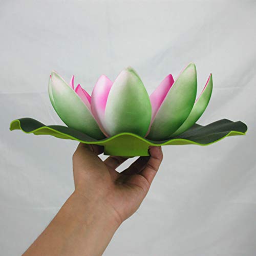Naiflowers Solar Power Light Outdoor Flower Floating Fountain Pond Light Waterproof Garden Light Landscape Lighting Lamp Pool Solar Lamp Decoration Light for Yard Garden Pathway (Pink)