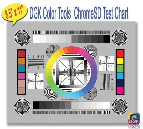 DGK Color Tools High Resolution 8.5x11" Chrome SD Professional Lens Test Chart, 3-Pack