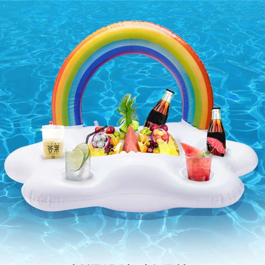 MEGCI Summer Inflatable Ice Bucket Drink Holder Floating Pools Water Ice Bucket for Beer Drink Table Cup Holder Ice Bar Cooler
