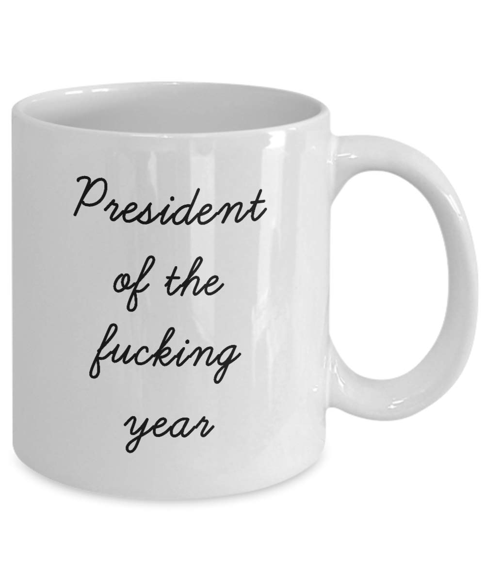 Best President Mug Funny Appreciation Mug for Coworkers Gag Swearing Mug for Adults Novelty Tea Cup