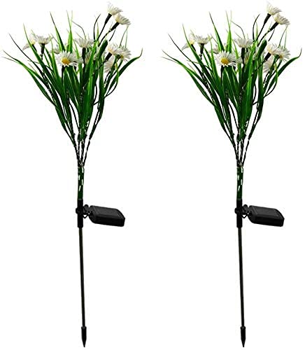 AMZSTAR Solar Garden Stake Lights,28 LED Daisy Flower Decorative Lights Outdoor Waterproof Solar Powered Landscape Lights for Yard/Patio/Walkway/Pathway/Path Light (White)