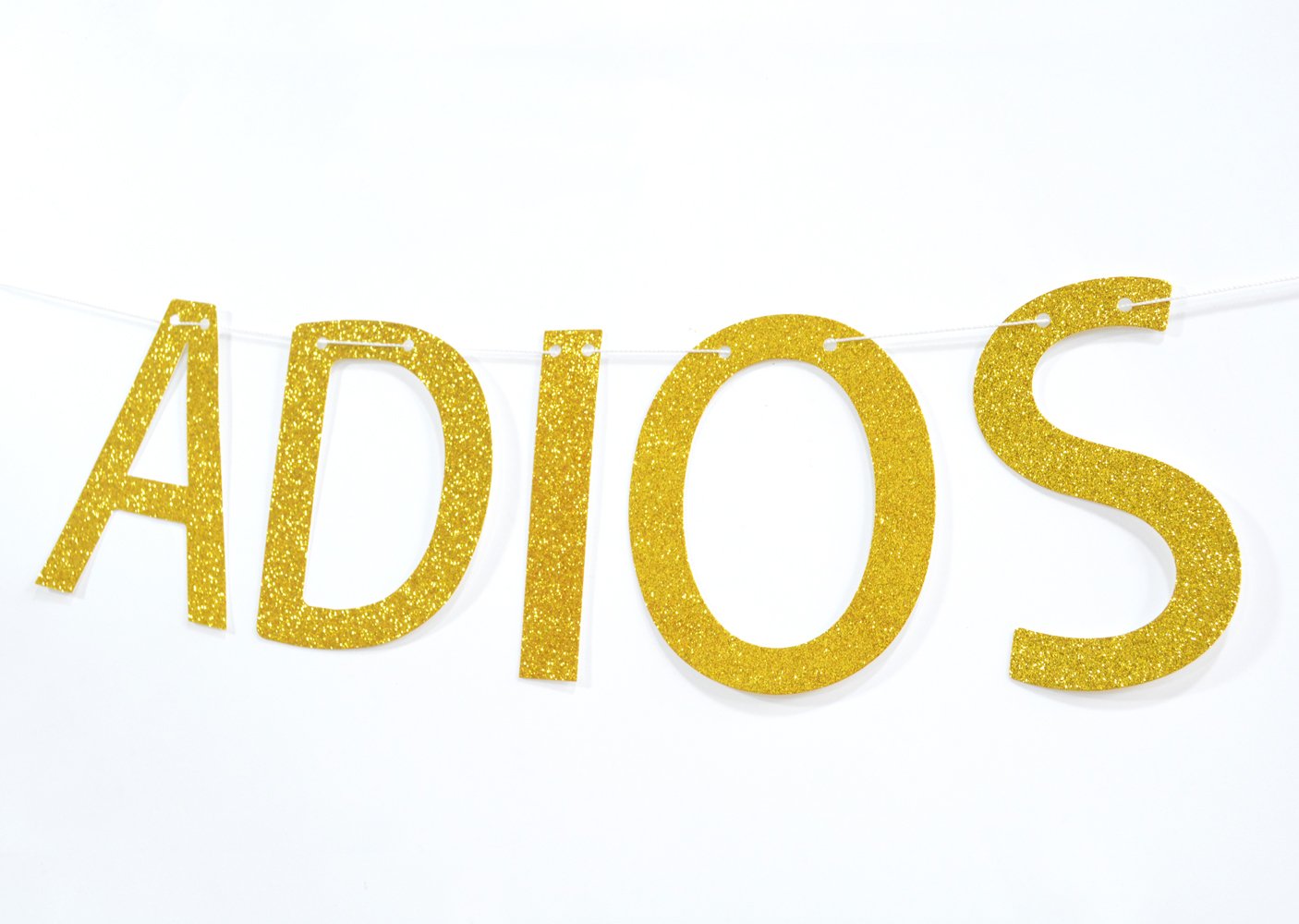 Qttier Adios Bitchachos Gold Glitter Banner for Going Away, Fiesta, Taco Party Decorations