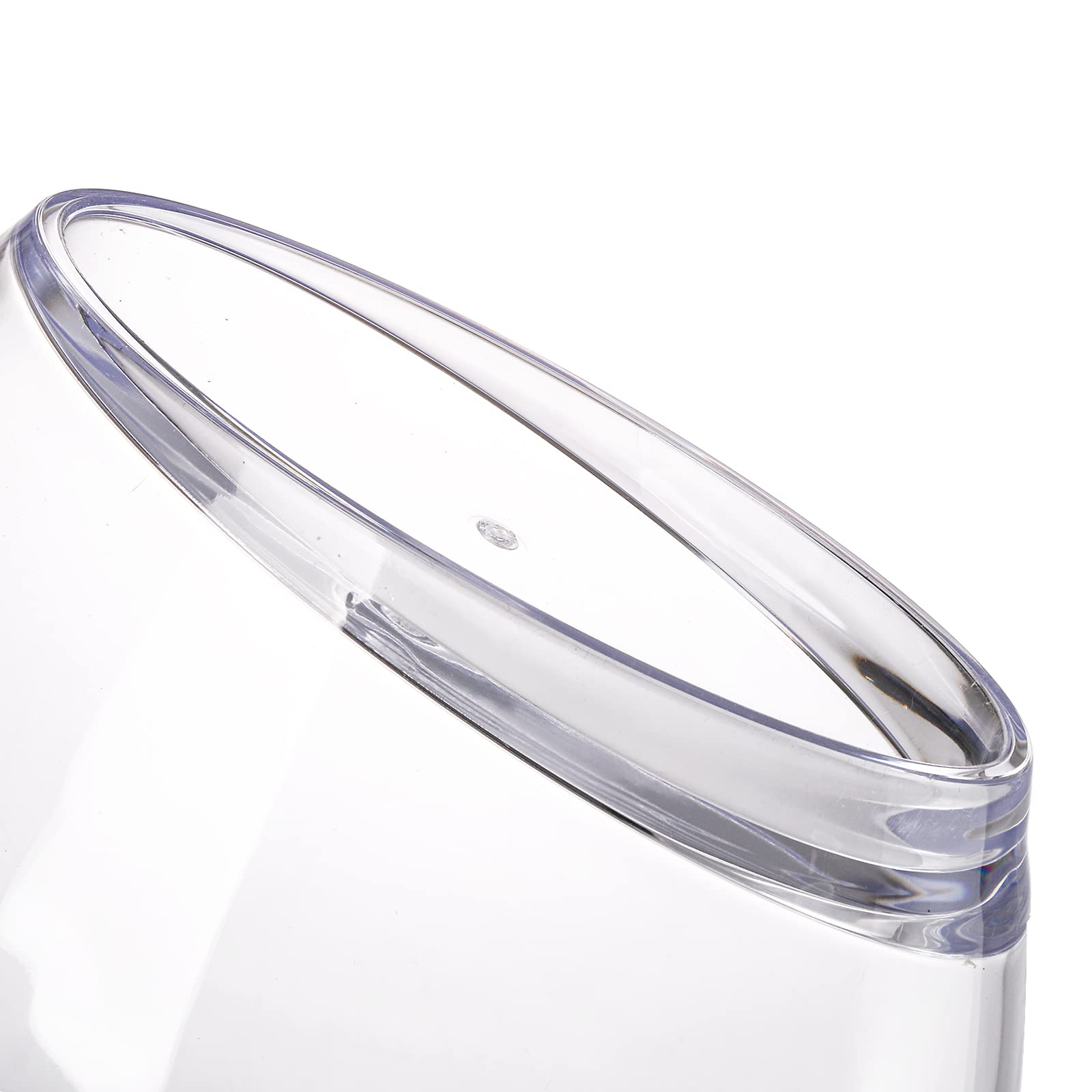 Lawei 2 Pack Acrylic Ice Bucket, 5.2L Clear Plastic Champagne Wine Bucket Chiller, Oval Bar Ice Cooler Container, Food Grade Beverage Storage Tub for Champagne, Beer Bottles, Drinks, Bar and Parties