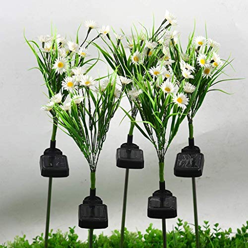 AMZSTAR Solar Garden Stake Lights,28 LED Daisy Flower Decorative Lights Outdoor Waterproof Solar Powered Landscape Lights for Yard/Patio/Walkway/Pathway/Path Light (White)