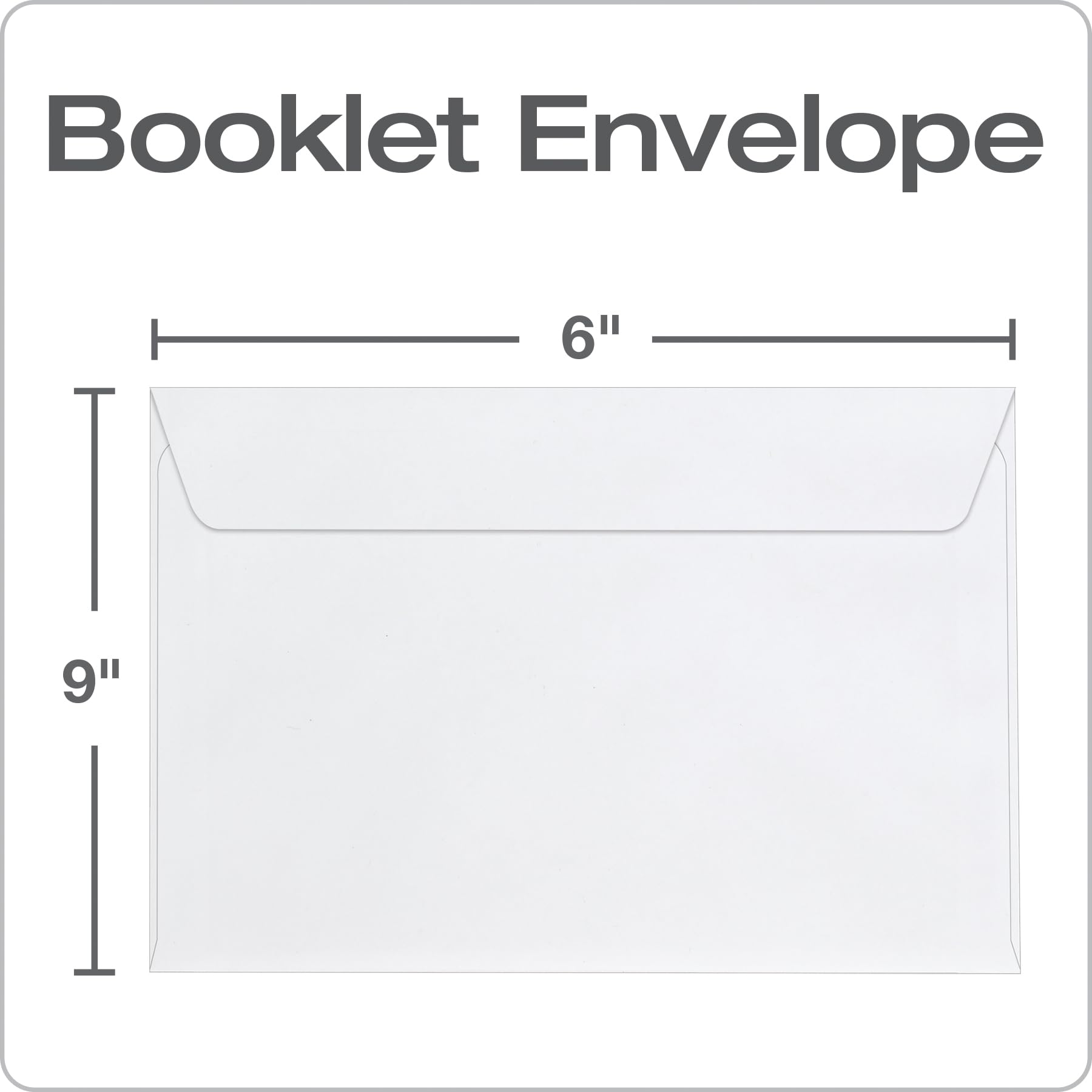 Columbian 6" x 9" Booklet Envelopes, Gummed Seal, for Mailing or Storage, 24 lb White Wove, 100 per Box (COLO915)