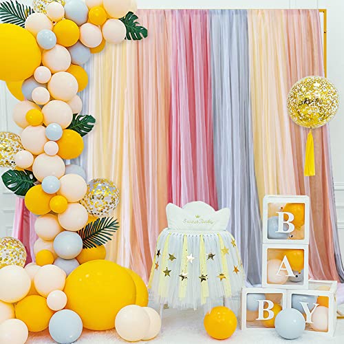 Fomcet 10FT x 10FT Backdrop Stand Heavy Duty with Base, Gold Portable Adjustable Pipe and Drape Backdrop Stand Kit, Square Metal Arch Party Frame for Wedding Birthday Parties Banquet Decorations