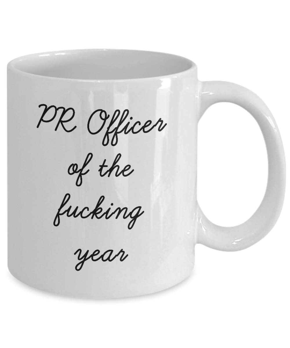 Best PR Officer Mug Funny Appreciation Mug for Coworkers Gag Swearing Mug for Adults Novelty Tea Cup