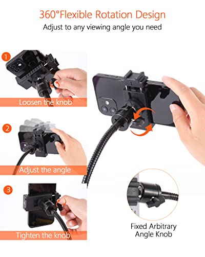 Adjustable Phone Tripod, Phone Stand for Recording, Overhead Phone Mount, Tabletop Tripod for Cookie Decorating and Teaching Online Live Streaming and Showing Drawing Sketching Cooking Recording