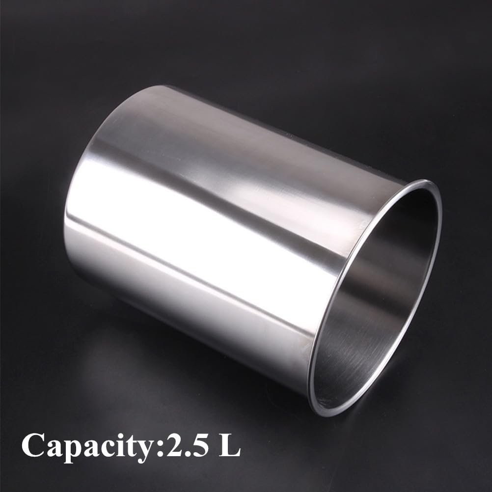 Wine Cooler Bucket Stainless Steel Wine Cooler Wine Bottle Chiller Ice Bucket(2.5L/Silver)