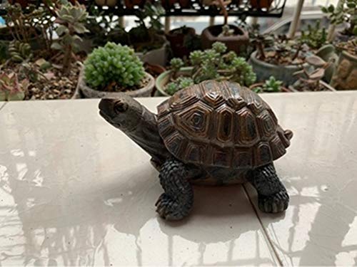 donau Garden Statues Turtle Figurines Polyresin Garden Sculpture Turtle Decor 5.1 inch