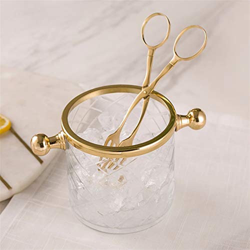 Ice Bucket Handmade Glass ice Bucket with ice Clip Dining Table Cooler Wine Wine Rack ice Bucket Champagne can Cooler for Parties