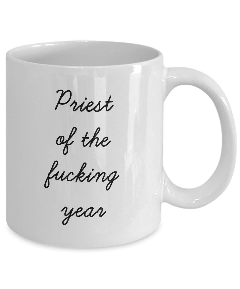Best Priest Mug Funny Appreciation Mug for Coworkers Gag Swearing Mug for Adults Novelty Tea Cup