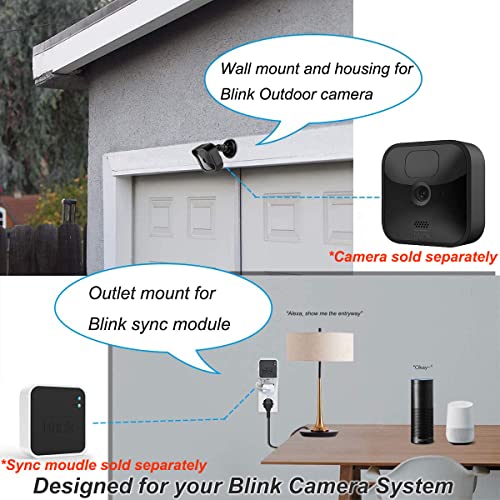 All-New Blink Outdoor Camera Surveillance Mount, 3 Pack Weatherproof Protective Housing and 360 Degree Adjustable Mount with Sync Module 2 Mount for Blink Outdoor (Blink Camera are Not Included)