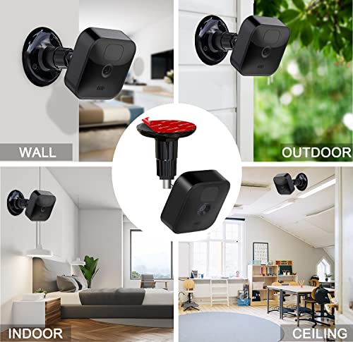 3PACK Screwless Wall Mount Bracket for Blink Outdoor & Indoor Camera Blink XT2,360 Degree Adjustable Strong Adhesive Mount,2 Ways Installation VHB Stick On or Screws, No Tools Needed, No Drilling