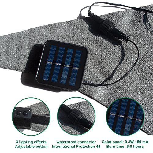 SMNET Shade Sail Sun Shade Awning with Led Light, UV Block 6.5'x10' for Party,Garden, Backyard, Playground Outdoor Facility