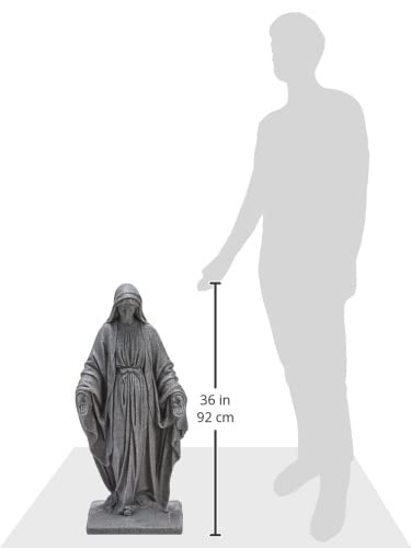 EMSCO Group Virgin Mary Statue – Natural Appearance – Made of Resin – Lightweight – 34” Height