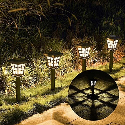 8 Pack Solar Pathway Light Outdoor, 10 Lumen LED Solar Outdoor Lights,IP44 Waterproof Pathway Lights for Garden Patio and Walkway Decoration