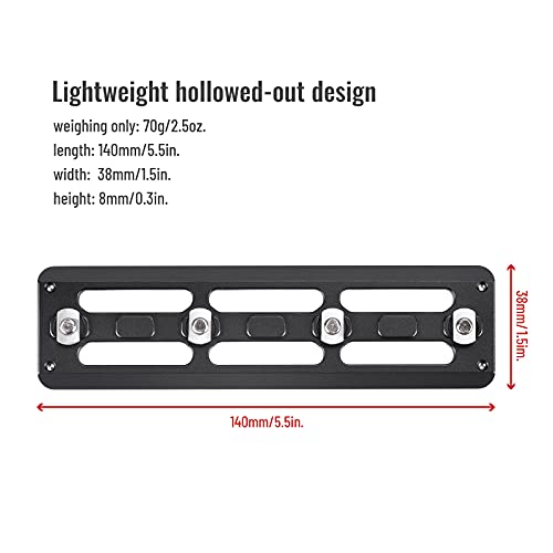 SUNWAYFOTO 5.51 inch M-Lok Arca Rail Mount Adapter Accessories for Arca-Swiss/RRS Tripod Head Aluminum SMP-140
