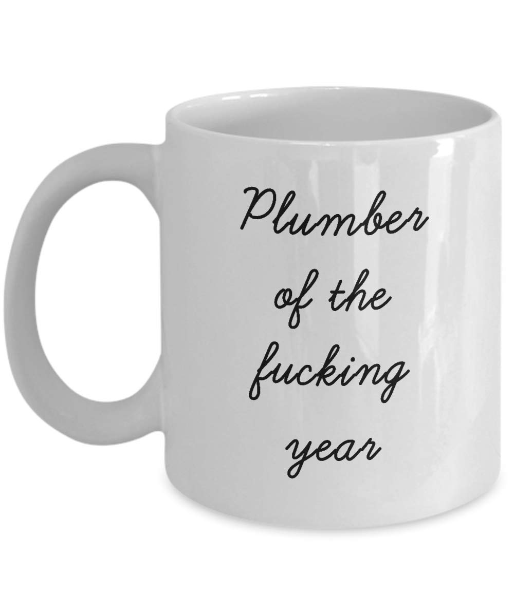 Best Plumber Mug Funny Appreciation Mug for Coworkers Gag Swearing Mug for Adults Novelty Tea Cup