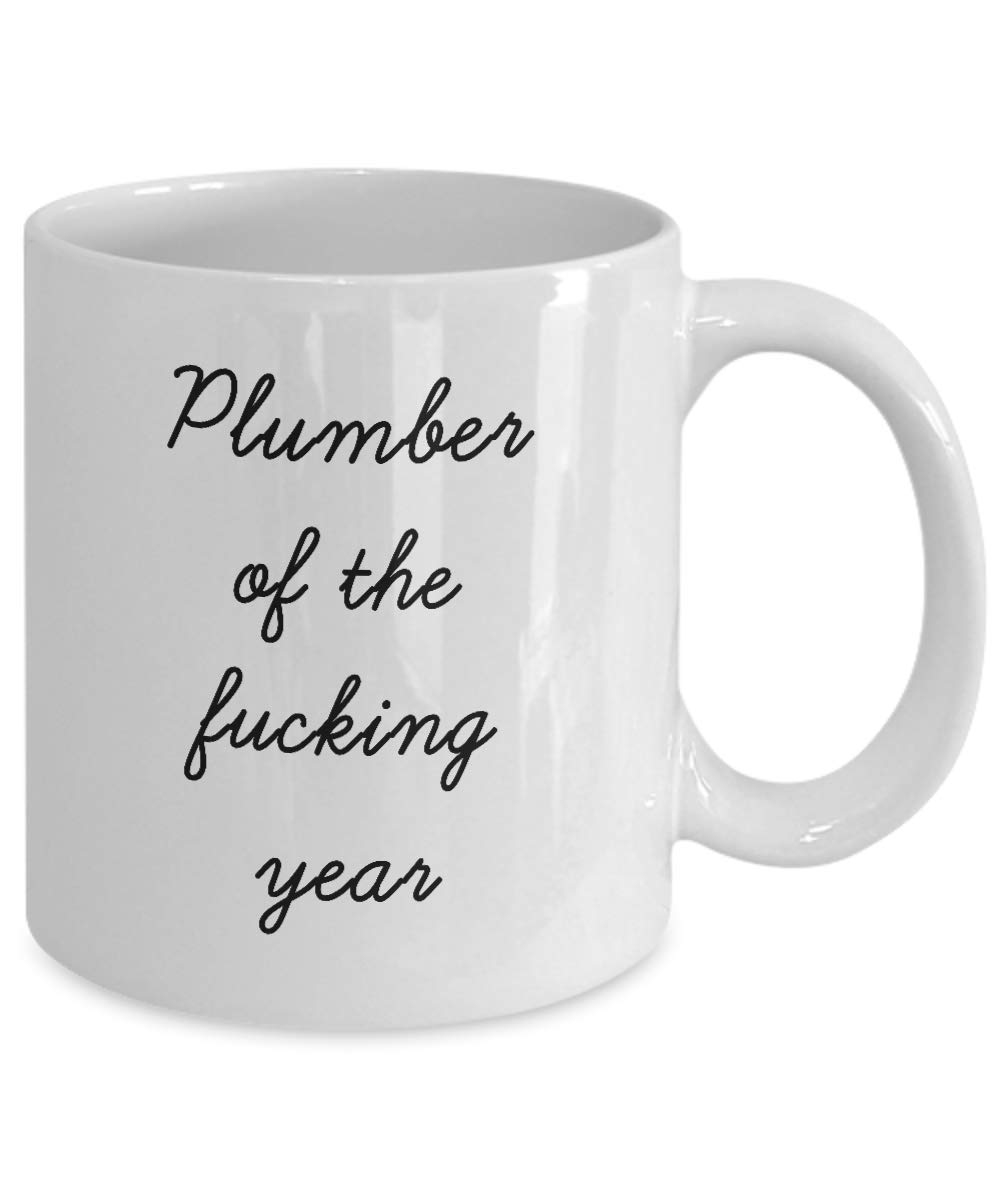 Best Plumber Mug Funny Appreciation Mug for Coworkers Gag Swearing Mug for Adults Novelty Tea Cup