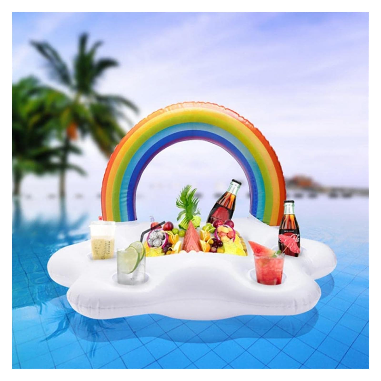 Ice Bucket Summer Inflatable Ice Bucket Drink Holder Floating Pools Water Ice Bucket for Beer Drink Table Cup Holder Ice Bar Cooler Party