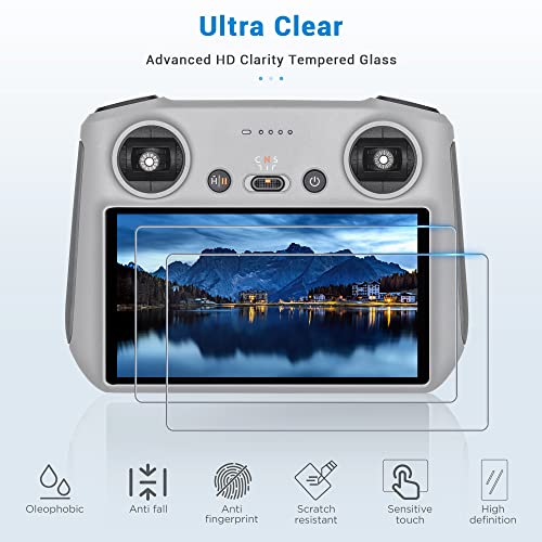 CYNOVA DJI Mini 3 Pro Screen Protector with Auto Alignment Kit for DJI RC Remote Controller, Ultra HD 9H Hardness Anti-Scratch Tempered Glass DJI RC Pro Accessories for DJI Mini 3 Pro (2-Pack)