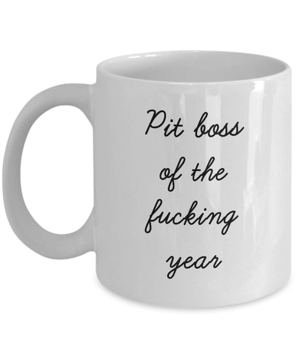 Best Pit boss Mug Funny Appreciation Mug for Coworkers Gag Swearing Mug for Adults Novelty Tea Cup