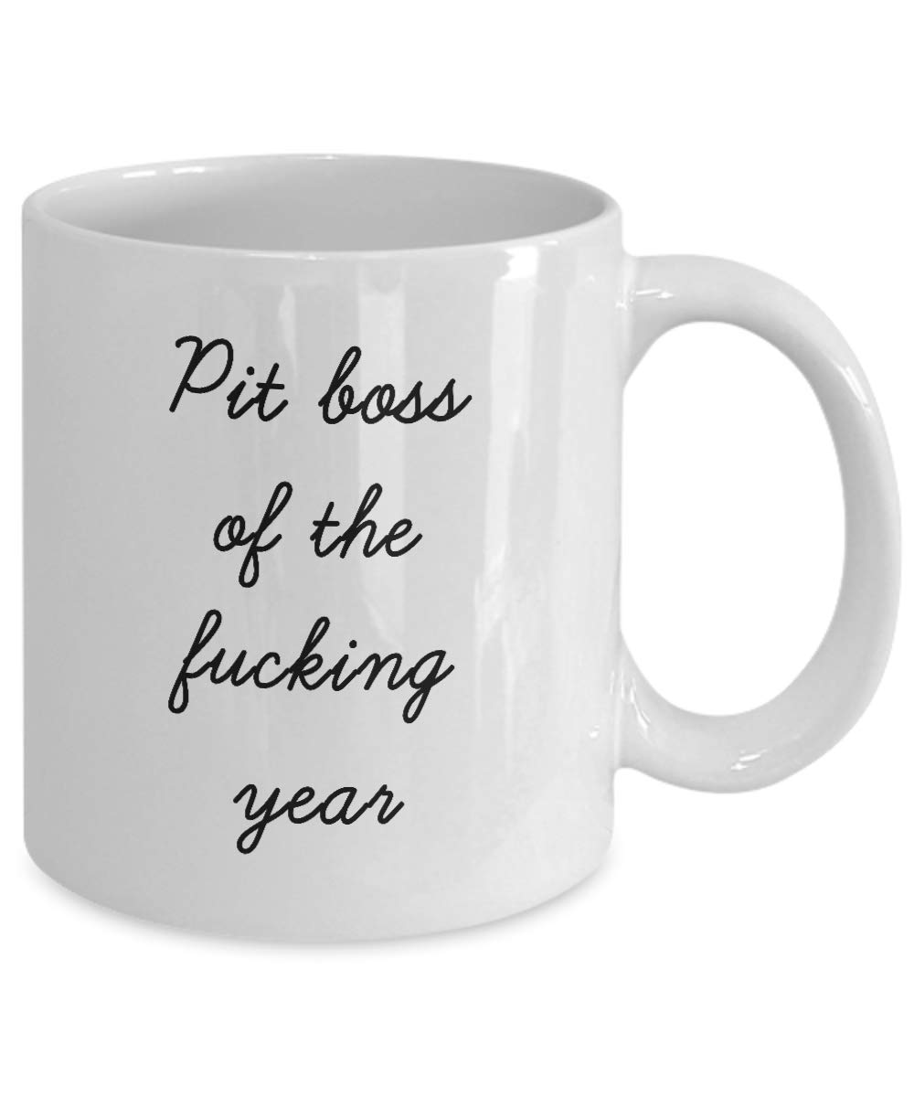 Best Pit boss Mug Funny Appreciation Mug for Coworkers Gag Swearing Mug for Adults Novelty Tea Cup