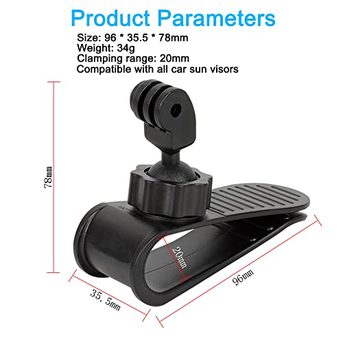 PellKing Car Sun Visor Mount VLOG/Video Holder for iPhone Samsung Cell Phone GoPro Insta360 X3 X2 X RS R AKASO DJI Osmo Action 3 2 Camera and Accessories