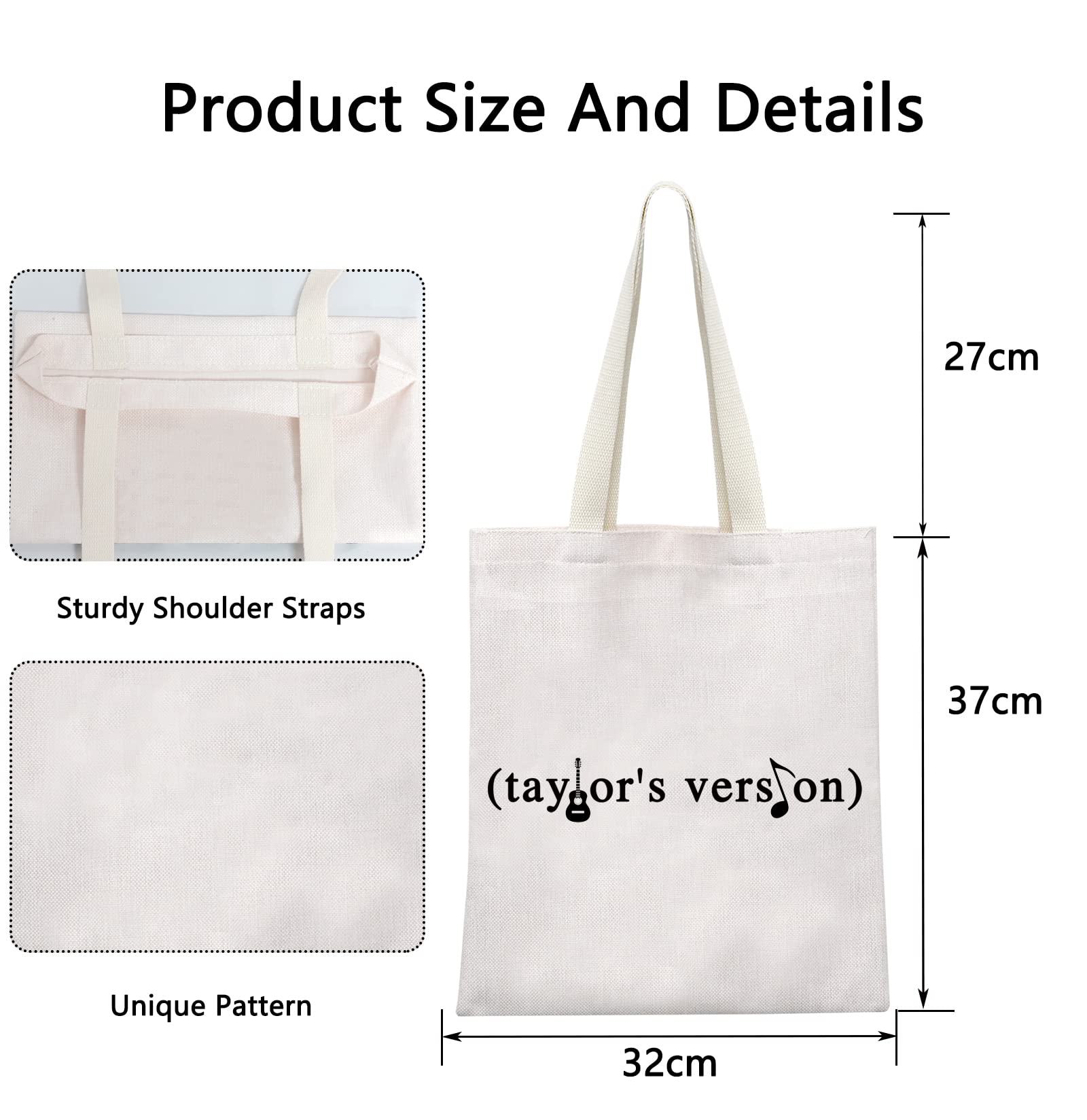 POFULL Music Lover Gift Song Lyrics Gift Singer's Merchandise Music Album Gift For Fan (version tote bag)