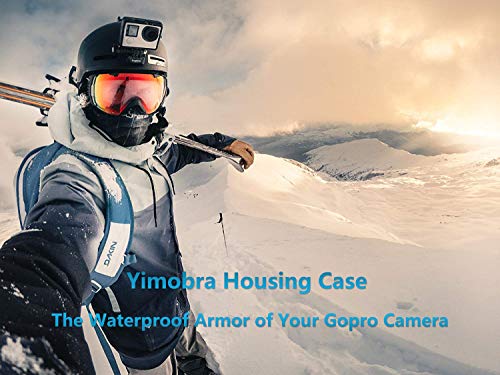 Yimobra Waterproof Housing Case for Gopro Hero 4 and Hero 3+ with Quick Release Mount and Thumbscrew Protective 147FT 45M Underwater Photography Dive Hero Transparent (Presented One More Clip)