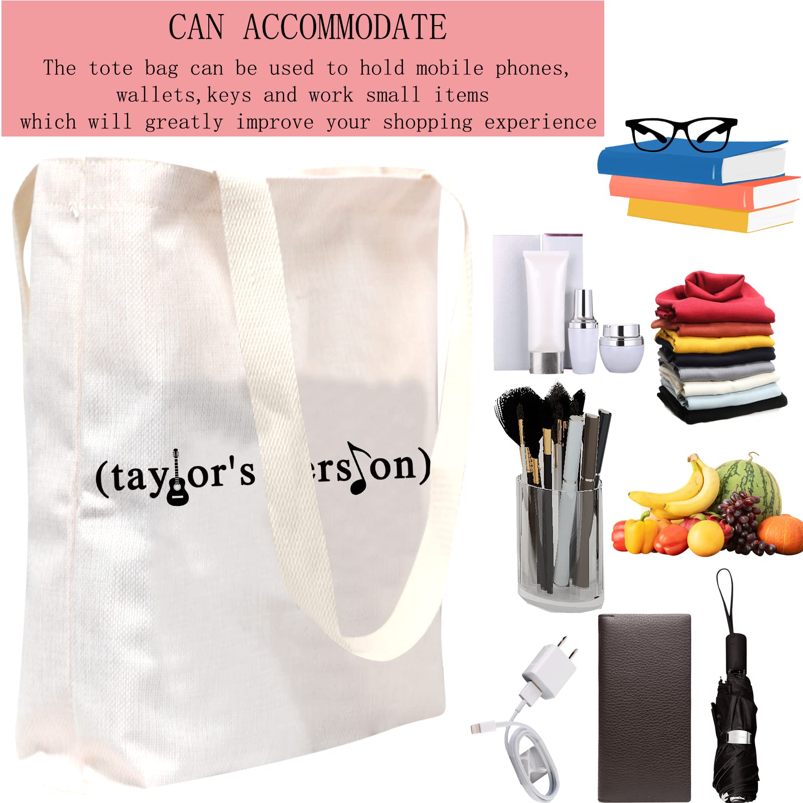 POFULL Music Lover Gift Song Lyrics Gift Singer's Merchandise Music Album Gift For Fan (version tote bag)