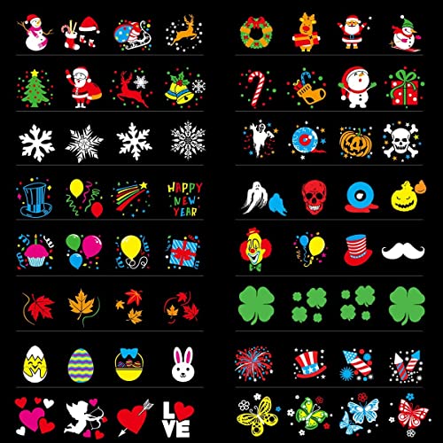 Holiday Projector Light, Syslux Halloween Christmas Projector Lights 16 HD Slides LED Waterproof Light Outdoor Indoor Light with Remote Control for Party Garden Halloween Xmas Holiday Landscape Decor