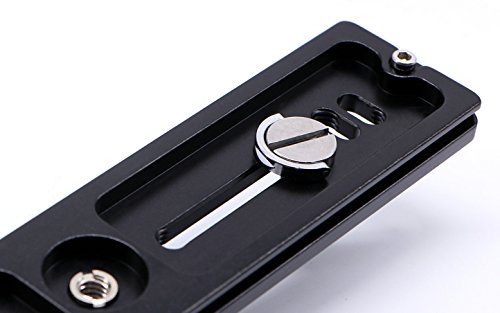 HITHUT PU-200 200mm Universal Lengthened Quick Release Plate Slide Rail with D-Ring Screw for Tripod Ball Head DSLR Camera, Arca-Swiss Compatible