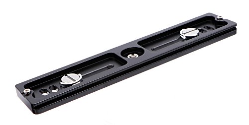 HITHUT PU-200 200mm Universal Lengthened Quick Release Plate Slide Rail with D-Ring Screw for Tripod Ball Head DSLR Camera, Arca-Swiss Compatible