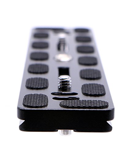 HITHUT PU-200 200mm Universal Lengthened Quick Release Plate Slide Rail with D-Ring Screw for Tripod Ball Head DSLR Camera, Arca-Swiss Compatible