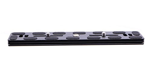 HITHUT PU-200 200mm Universal Lengthened Quick Release Plate Slide Rail with D-Ring Screw for Tripod Ball Head DSLR Camera, Arca-Swiss Compatible