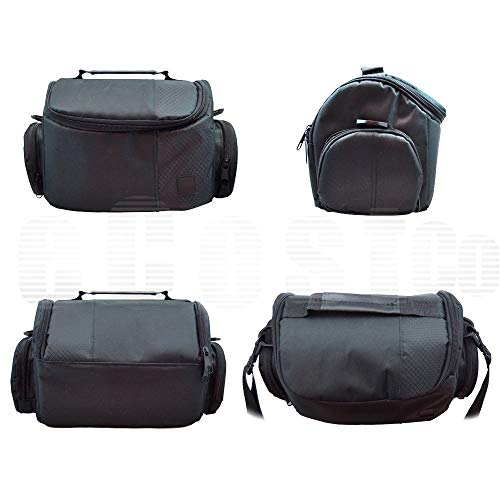 Deluxe Large Digital Camera / Video Padded Carrying Bag / Case for Nikon, Sony, Pentax, Olympus Panasonic, Samsung, and Canon DSLR Cameras & eCostConnection Microfiber Cloth