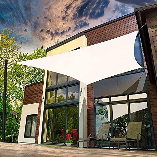 KOOL KOI SHADE Rectangle 8' x 12' White Sun Shade Sail Patio Garden Outdoor Cover Breathable UV Proctection - Custom